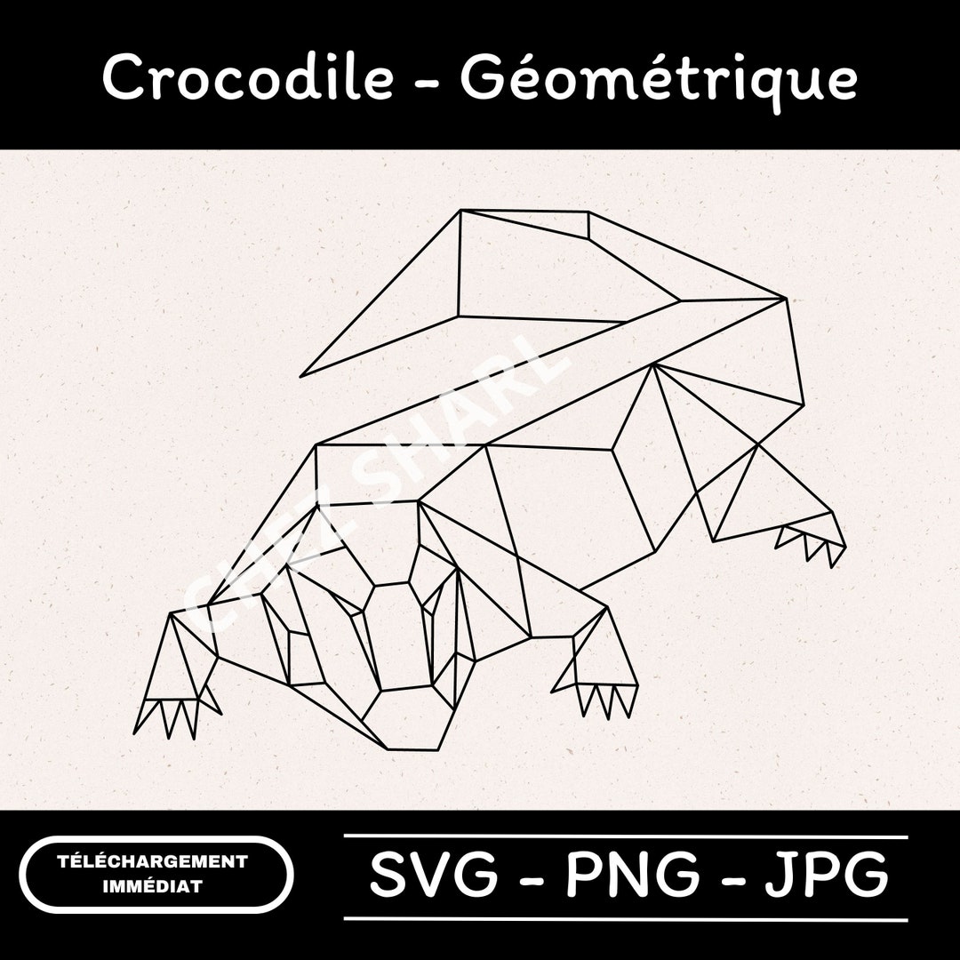 DOWNLOAD Geometric Crocodile SVG Aligator Coloring Svg Crocodile Svg ...