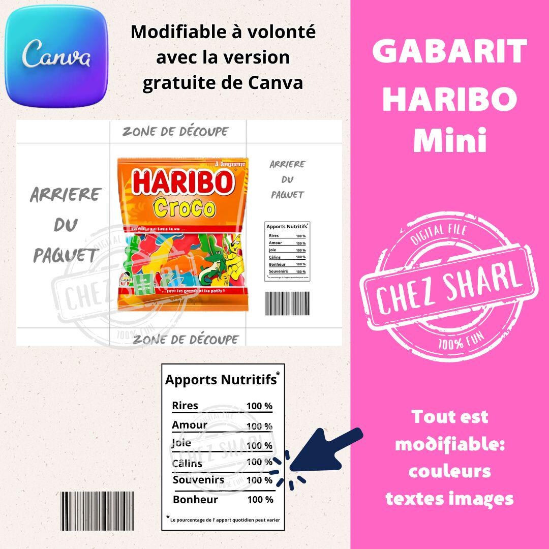 DOWNLOAD Template Blank HARIBO Candies 40g Editable Template on Canva ...