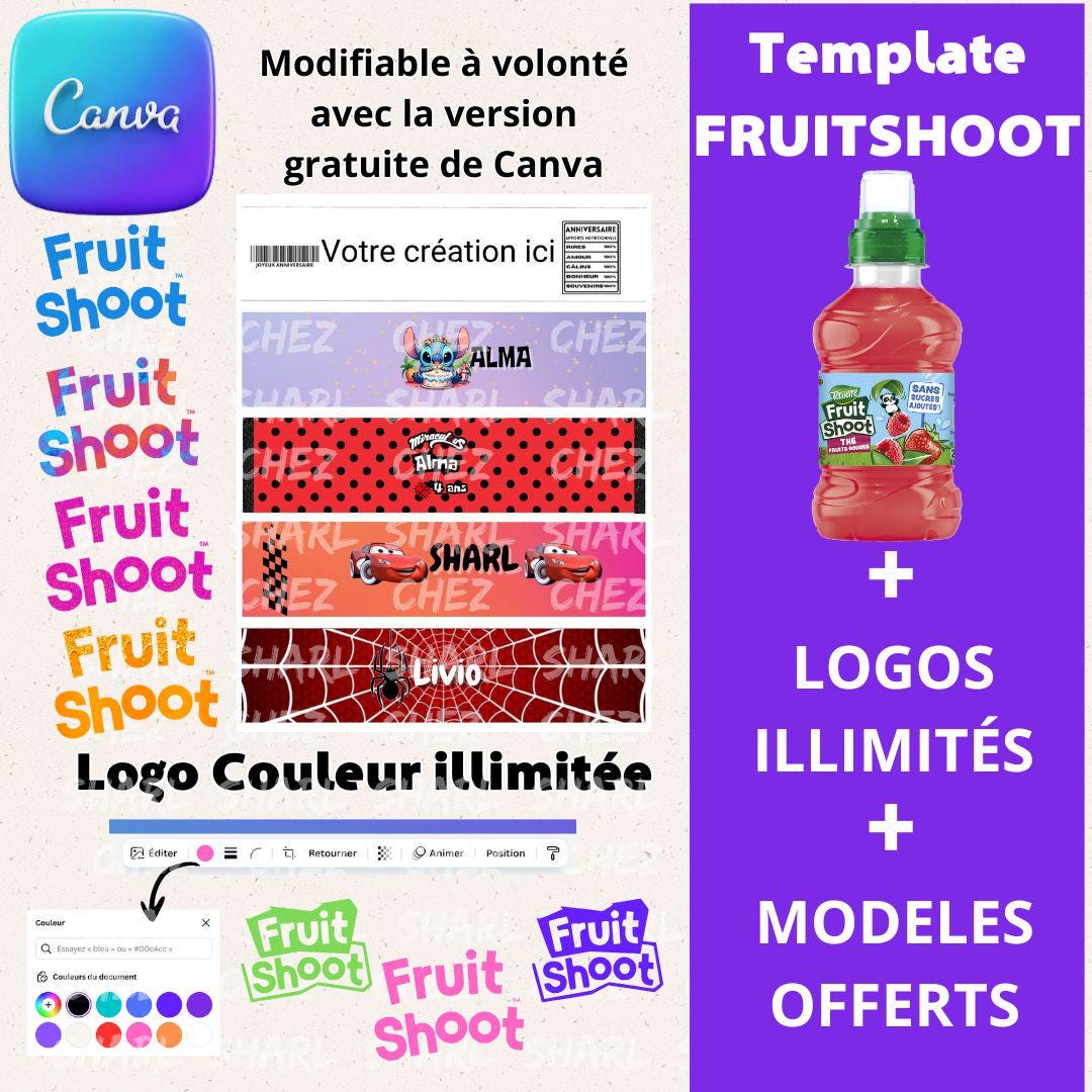 DOWNLOAD Template Fruit Shoot Editable Template on Canva Drink Party ...