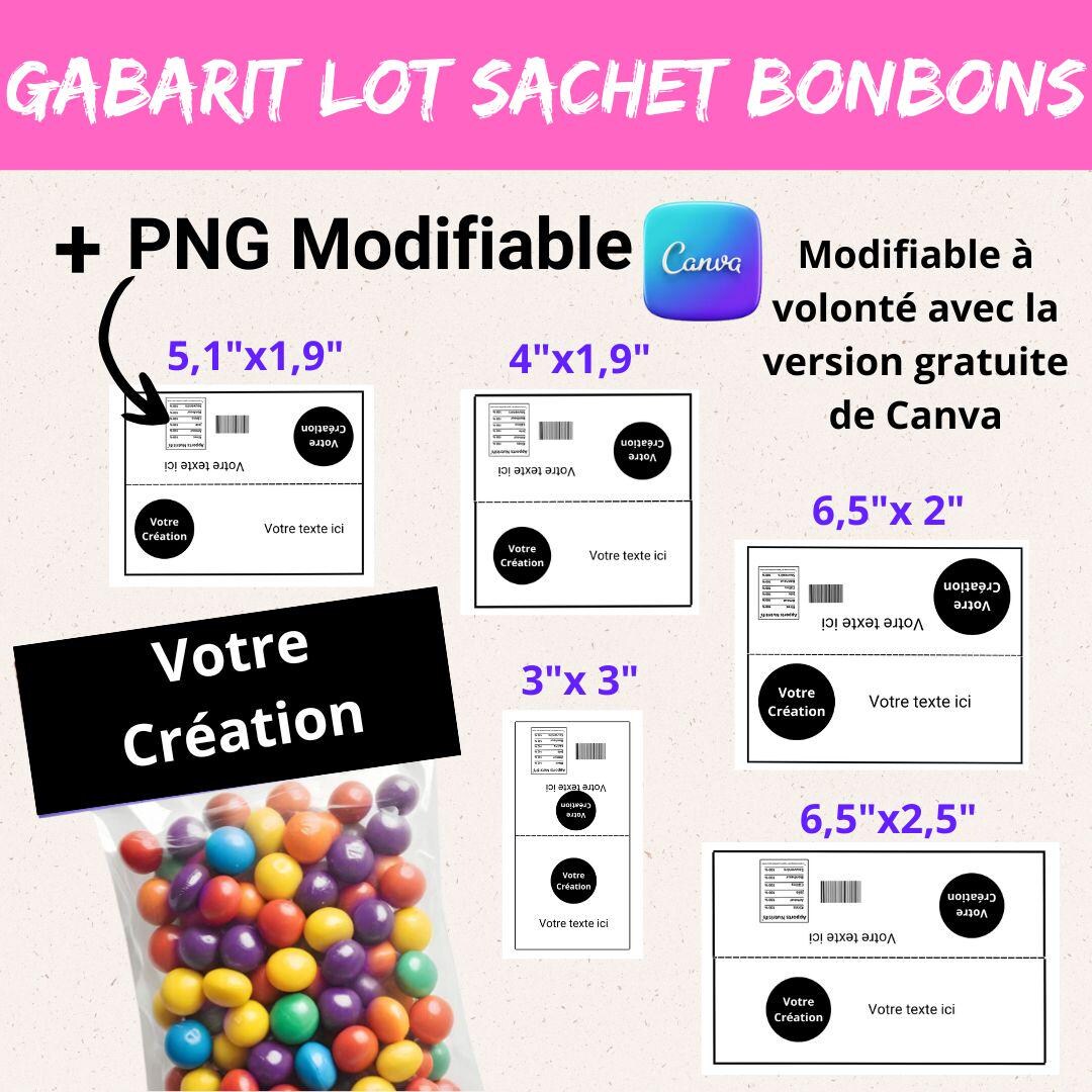 DOWNLOAD Template Blank Candy Bag Template Editable on Canva ...