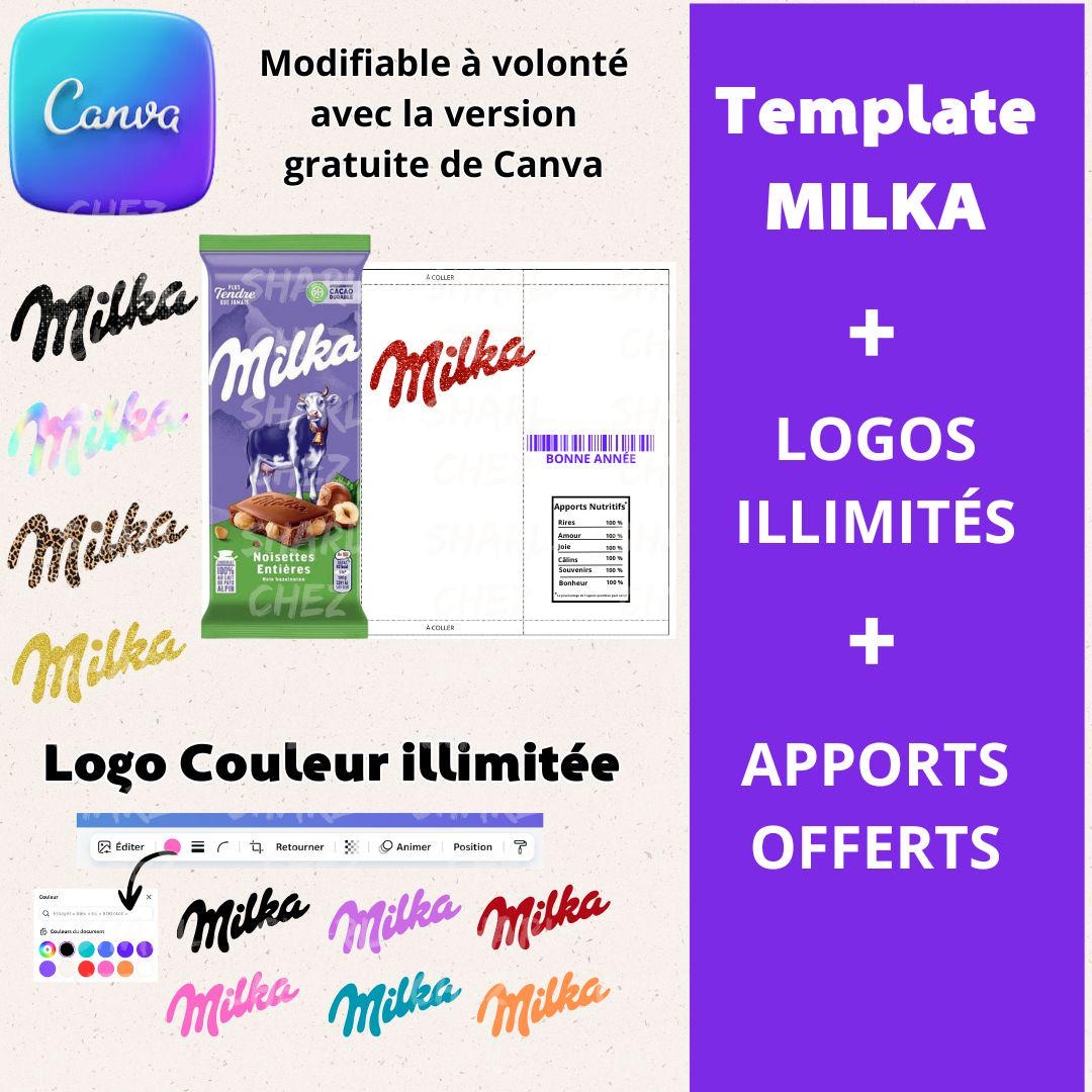 DOWNLOAD Bundle Template Canva for Packaging Milka 90 100G Chocolate ...