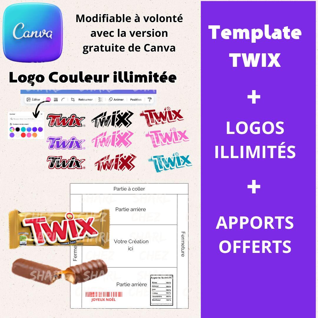 DOWNLOAD Bundle Template Canva for Twix Packaging Custom Template at ...