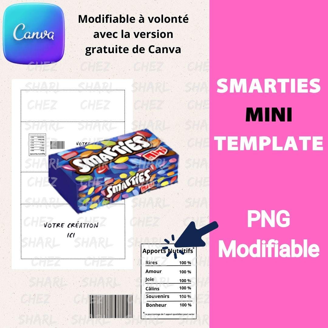 DOWNLOAD Template Mini Smarties Blank Editable Template on Canva ...