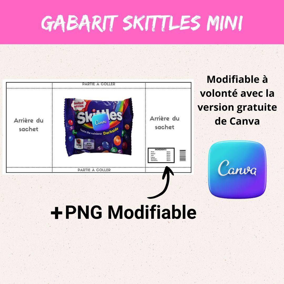 DOWNLOAD Template Skittles MINI Blank Editable Template on Canva Custom ...