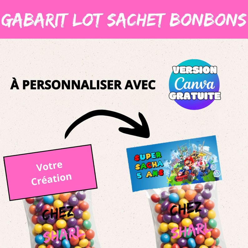 DOWNLOAD Template Blank Candy Bag Template Editable on Canva ...