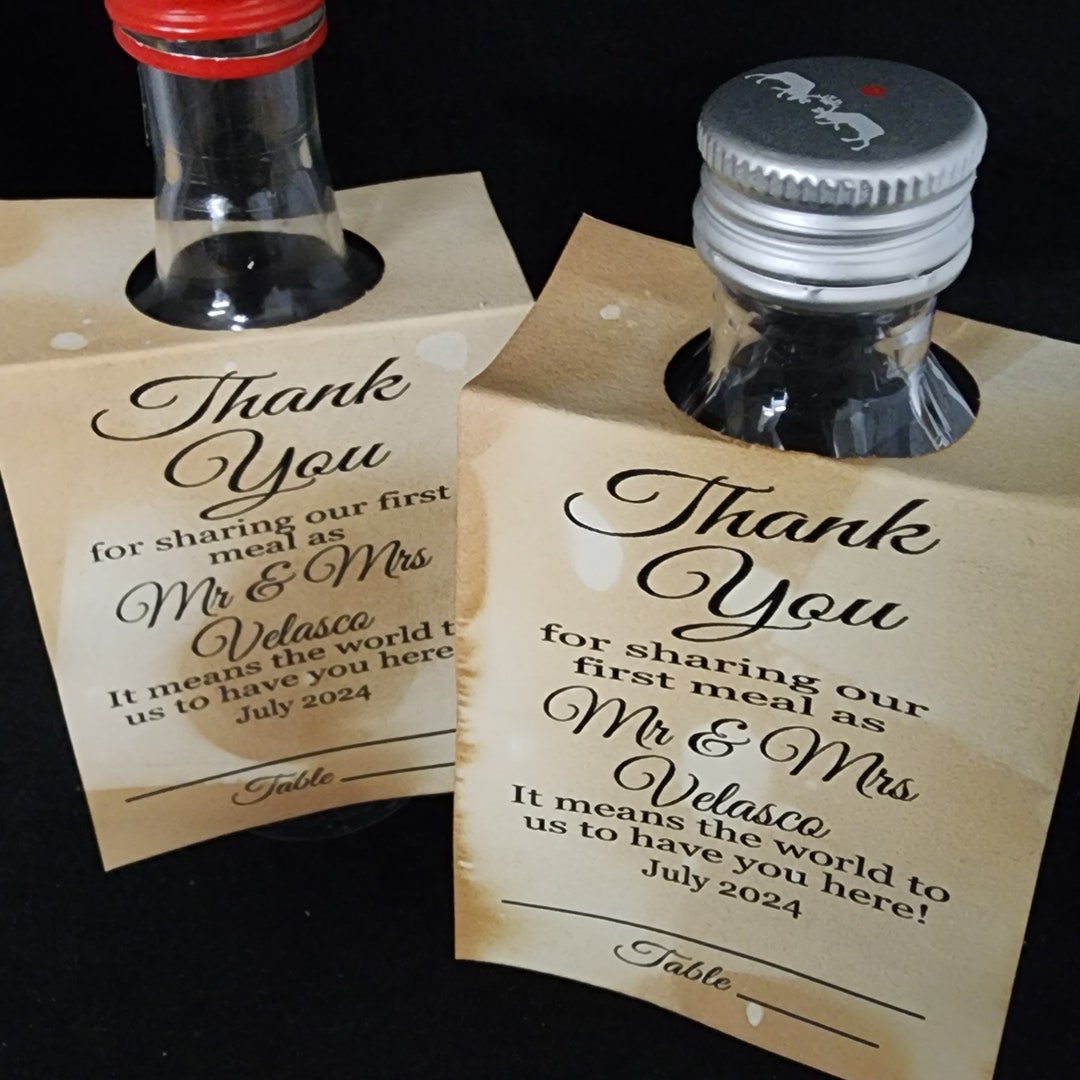 Thanks for Sharing Our First Meal as Mr and Mrs With Guest Lines ...
