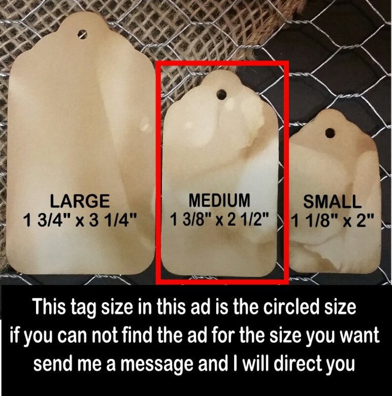 Thank You my MEDIUM Tag 1 3/8 X 2 1/2 - Etsy