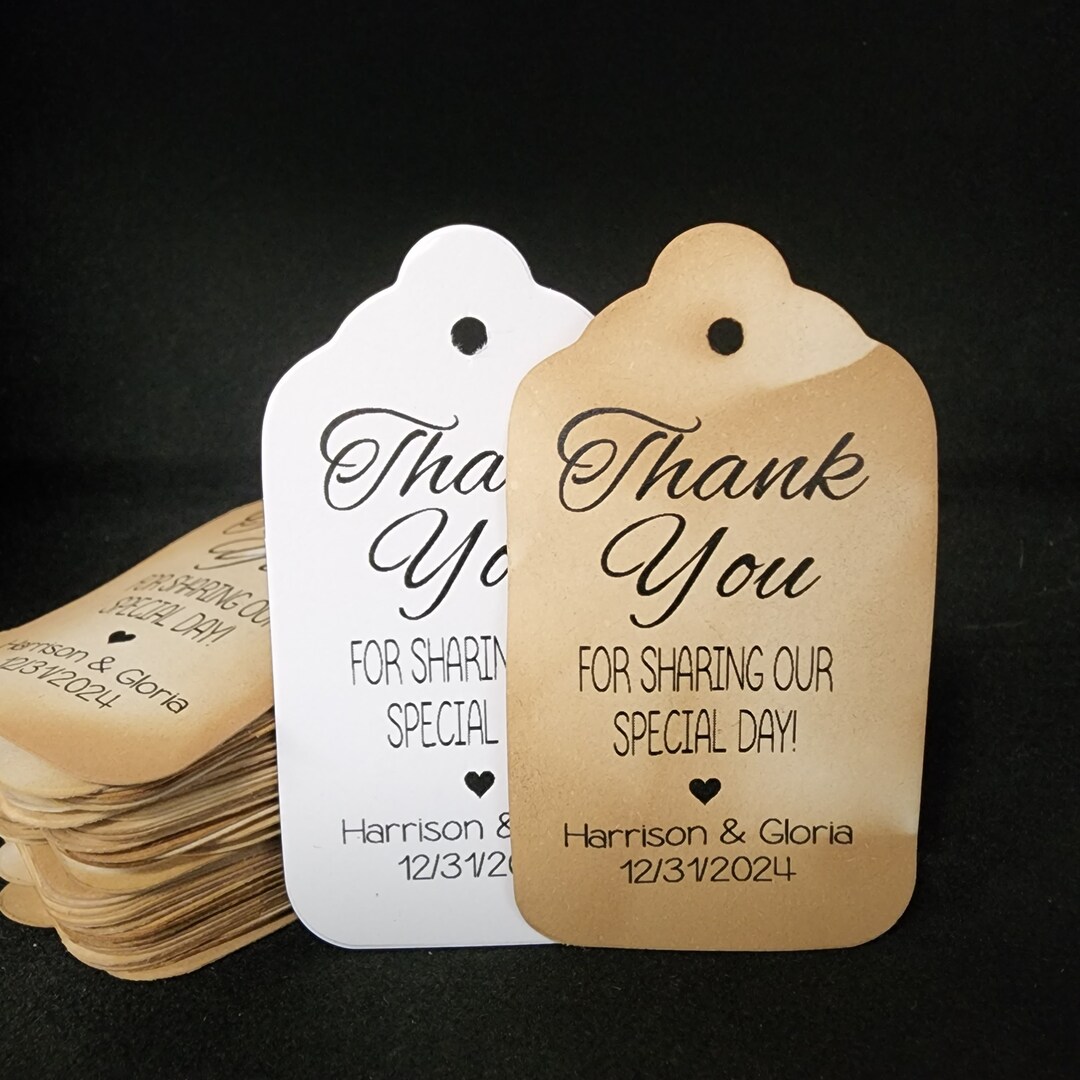 Thank You for Sharing Our Special Day (my Medium, Large or Small Tag ...