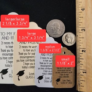 To My Family and Friends (my MEDIUM, LARGE or SMALL Tag) Personalized ...