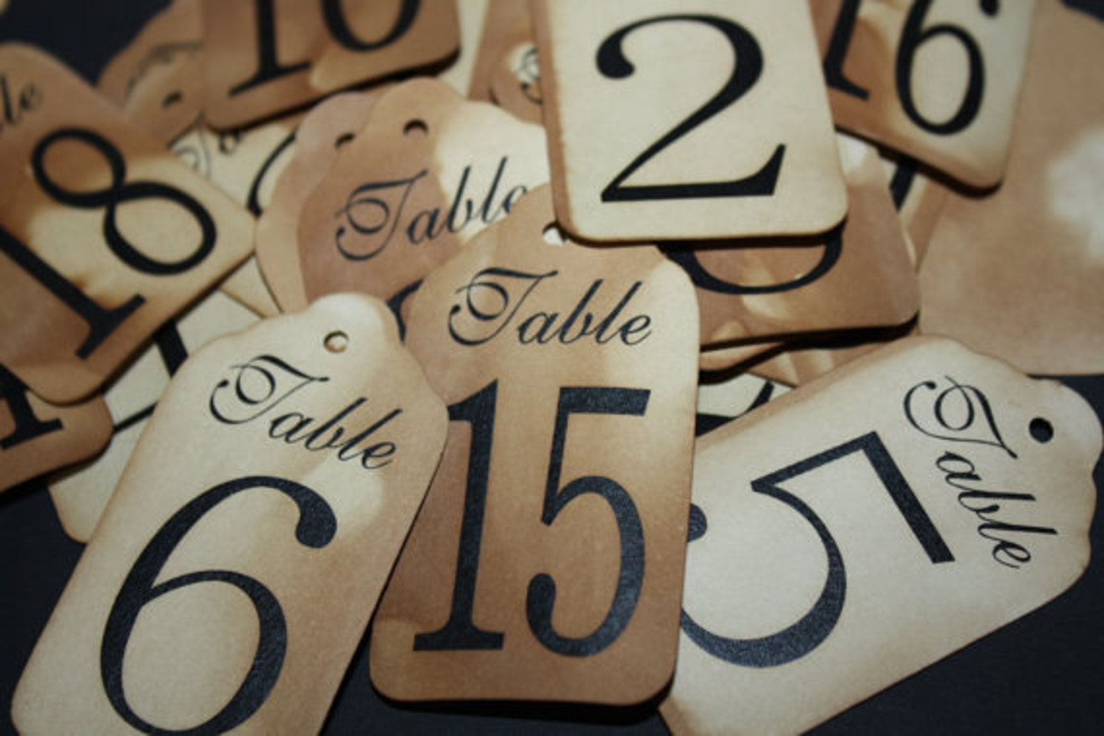 Table Number Tags 2 1/4 X 3 3/4 Option to Choose Your Quantity | Etsy