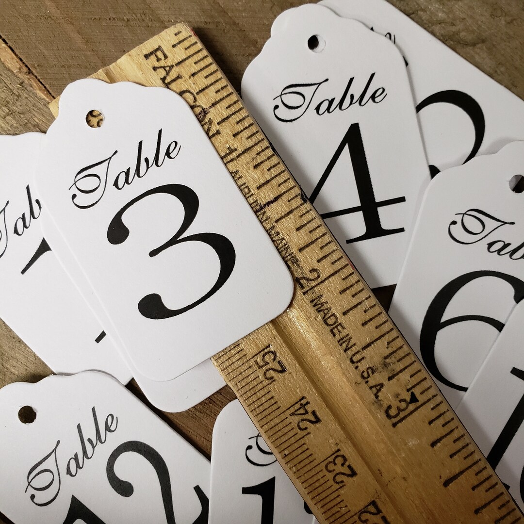 Table Number Tags 1 1/8"x 2" (my SMALL Tag) Choose Your Quantity, Table ...