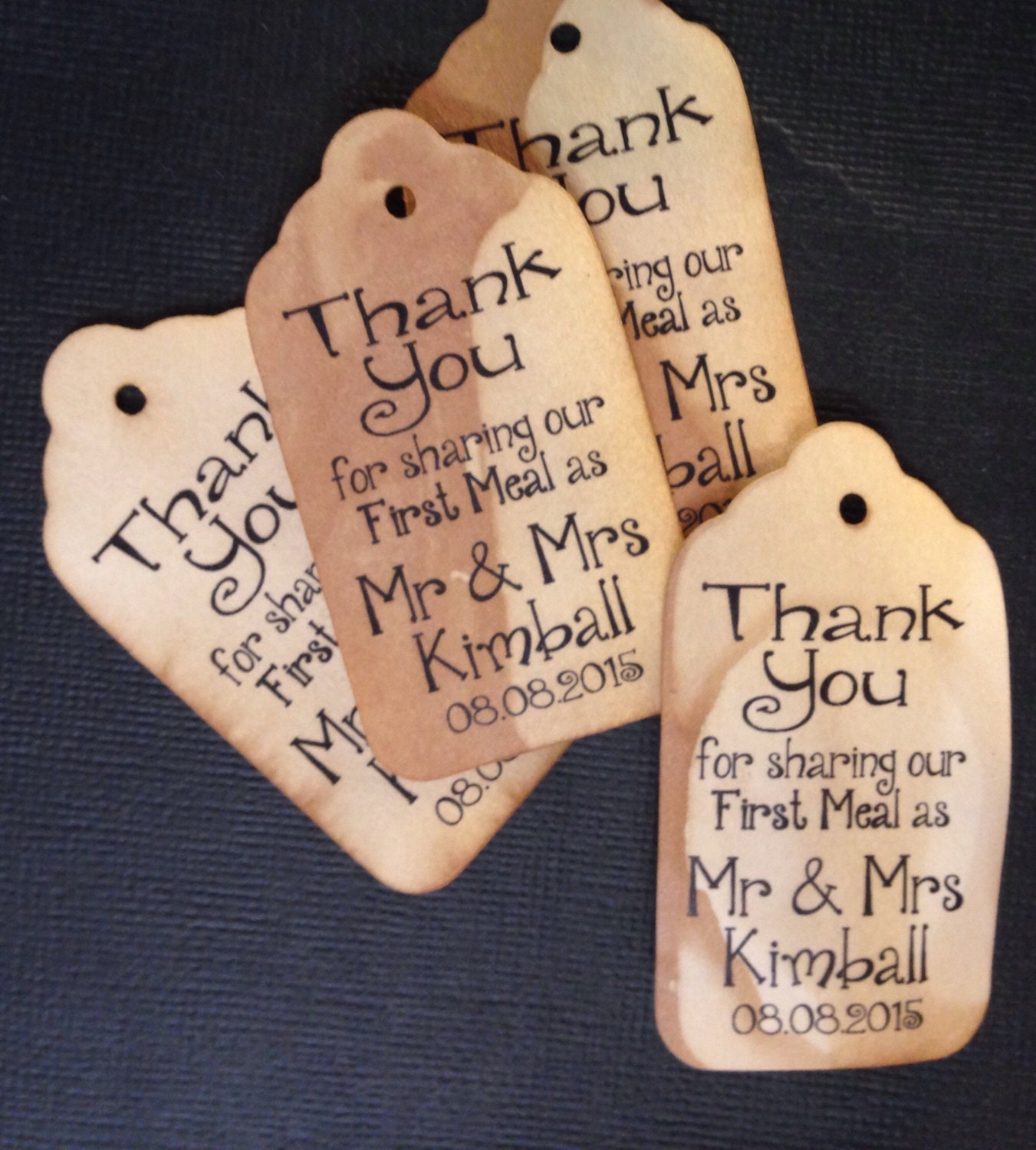 Thank You for Sharing Our First Meal as Mr and Mrs MEDIUM - Etsy