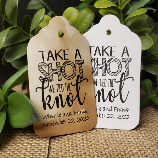 Take a Shot We Tied the Knot - Etsy