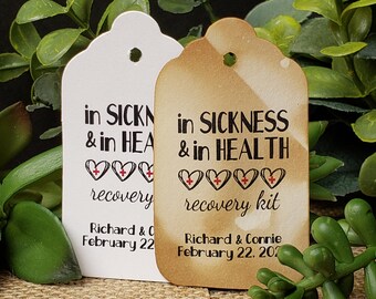 Hangover Kit Tags for Better & for Worse in Sickness and in - Etsy