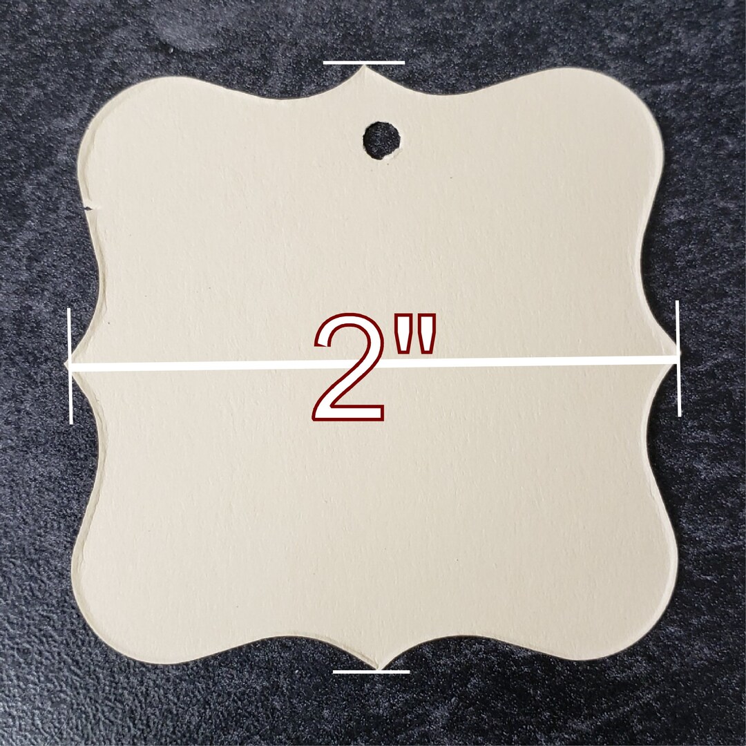 Plain Paper Cardstock Tag No Printing (my SQUARE Tag) 2" X 2" Non ...
