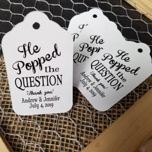 He POPPED the Question Favor Tag LARGE Tags Personalize With - Etsy