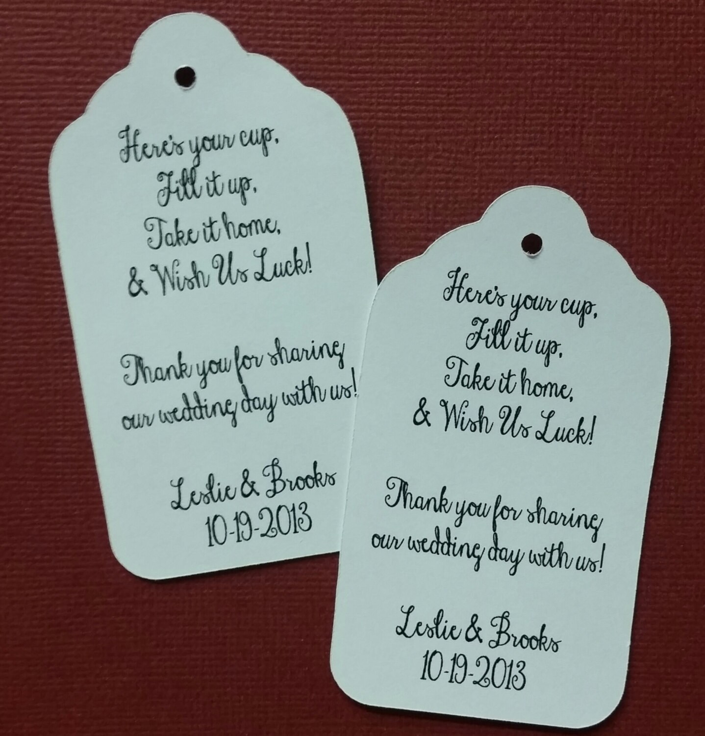 Here's Your Cup Fill It up LARGE Personalized Wedding - Etsy