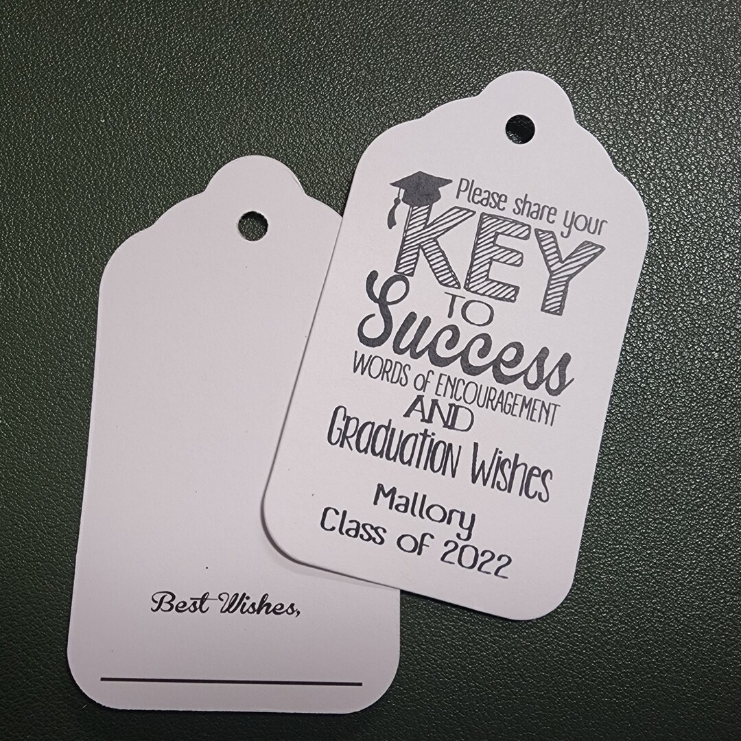Key to Success (my LARGER LARGE Double Sided Tag) 2 1/8" X 3 3/4" Tag ...