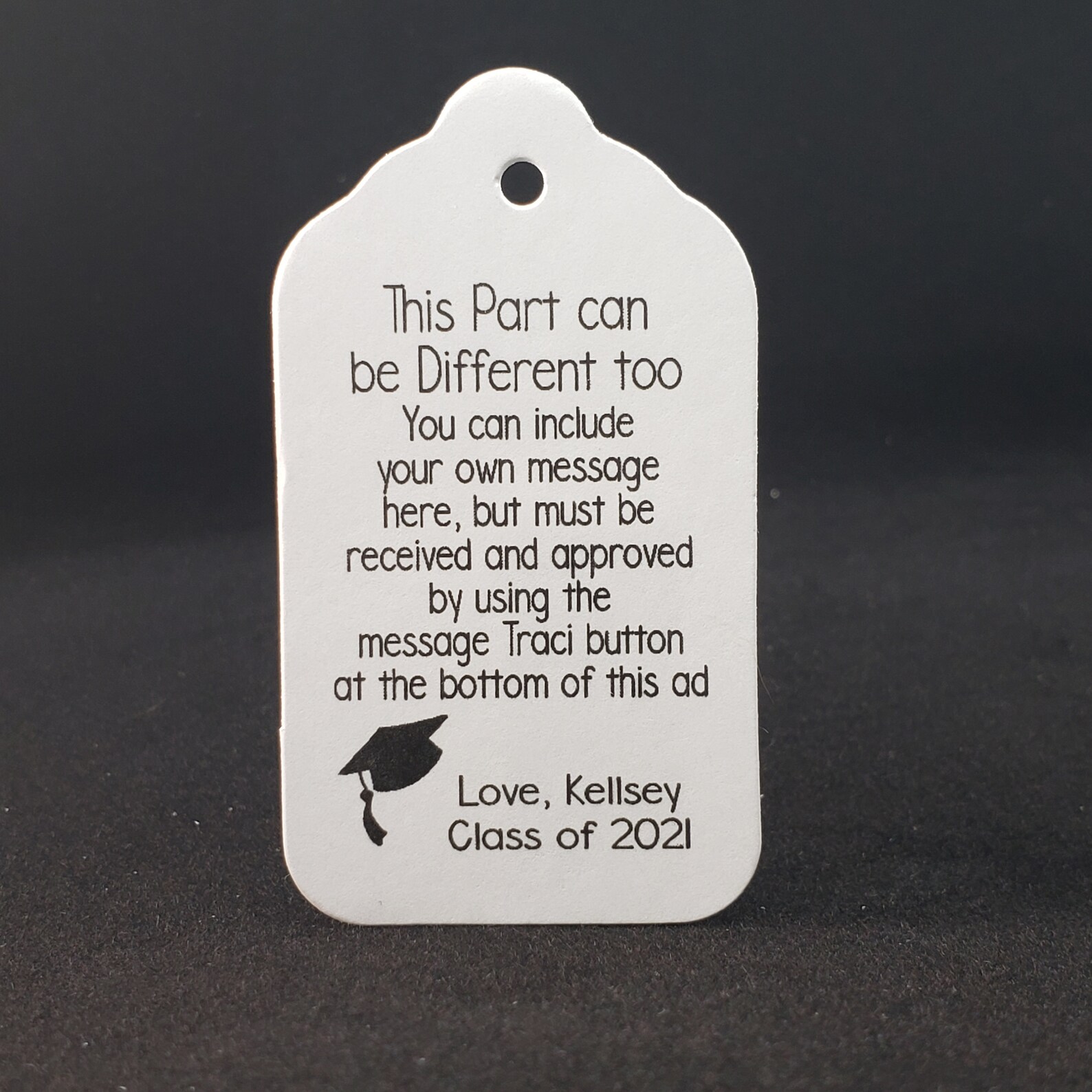 Graduation Favor Tag With Your Wording my MEDIUM, LARGE or SMALL Tag ...