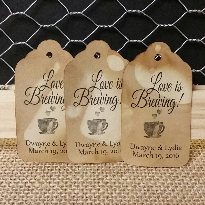 Coffee Favor Tags - Etsy