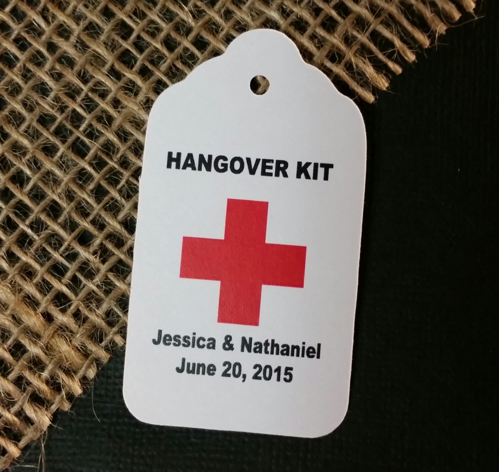Hangover Kit Tag Personalized Wedding Favor Tag Choose Your | Etsy