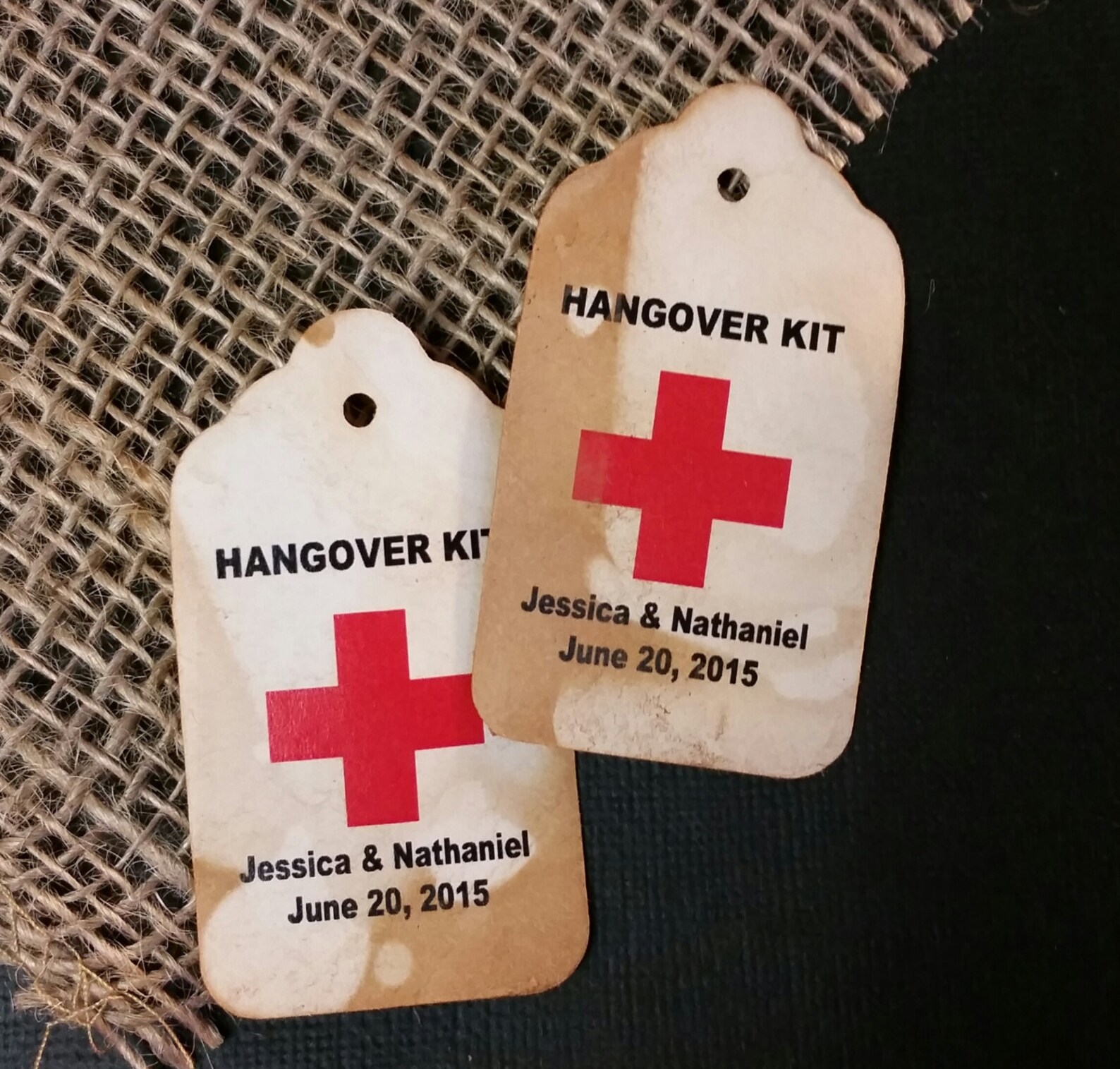Hangover Kit Tag Personalized Wedding Favor Tag Choose Your | Etsy