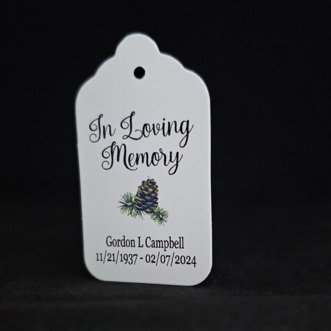 In Loving Memory With Pinecone Clip Art (my Medium, Large or Small Tag ...