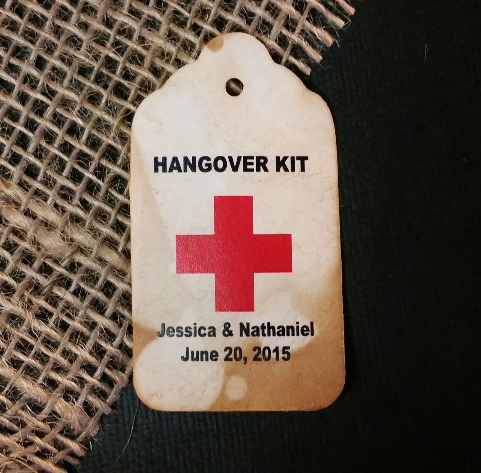 Hangover Kit Tag Personalized Wedding Favor Tag Choose Your | Etsy