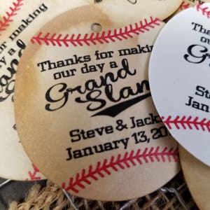Thanks for Making Our Day a Grand Slam Baseball 2" Diameter Circle ...