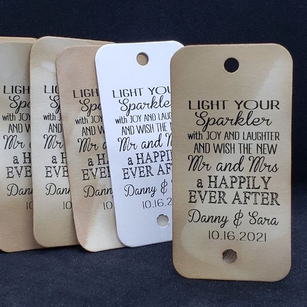 Wedding Sparkler Tag - Etsy