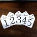Bottle Number Tags Seat Placement Cards (my MEDIUM TAG) 1 3/8" X 2 1/2 ...