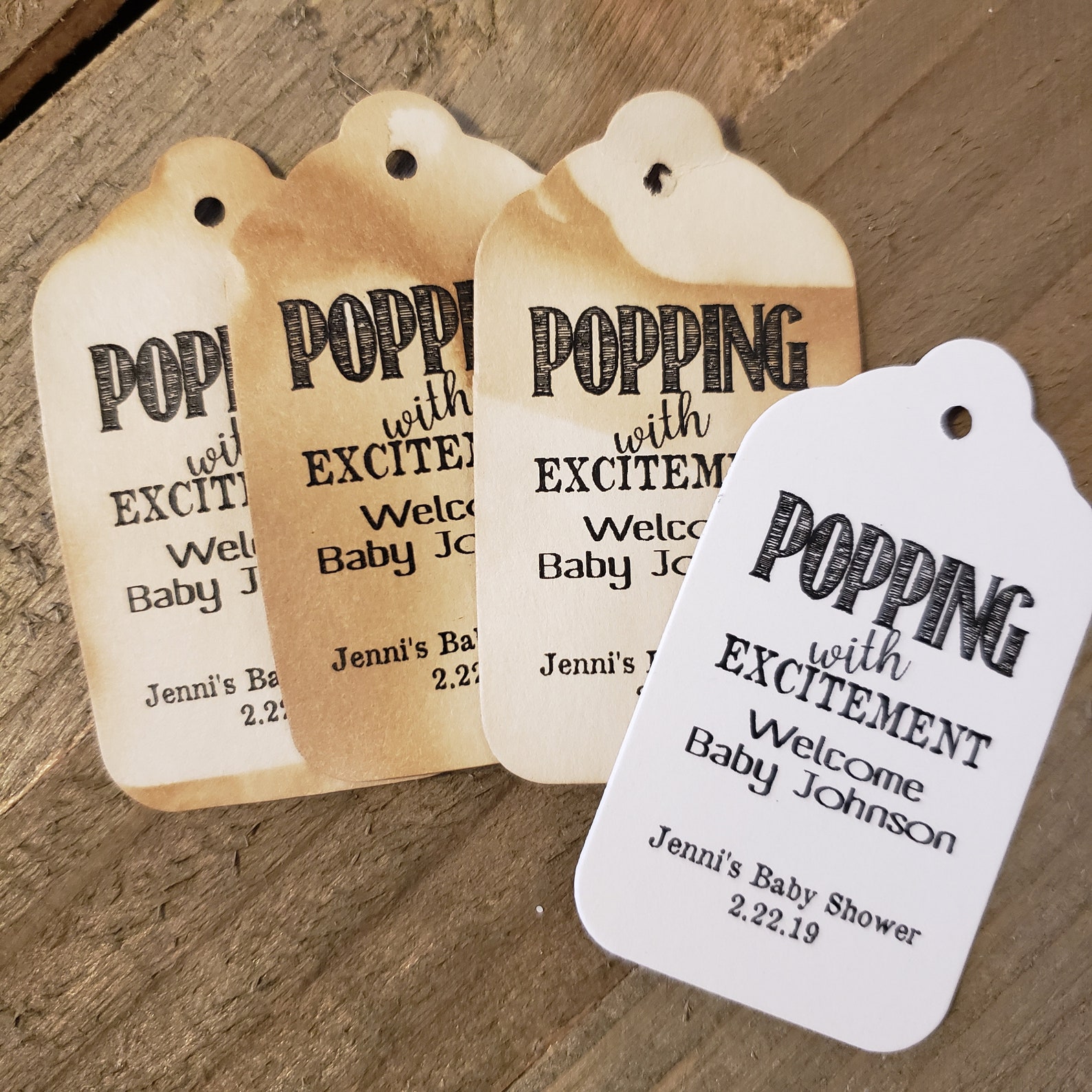 Popping With Excitement Welcome Baby my MEDIUM Tag 1 | Etsy