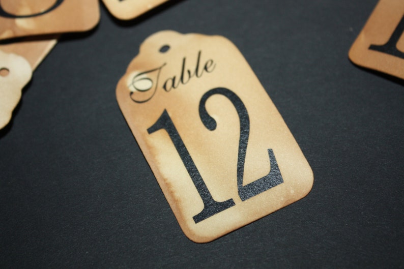Table Number Tags Seat Placement Cards my MEDIUM Tag 1 - Etsy