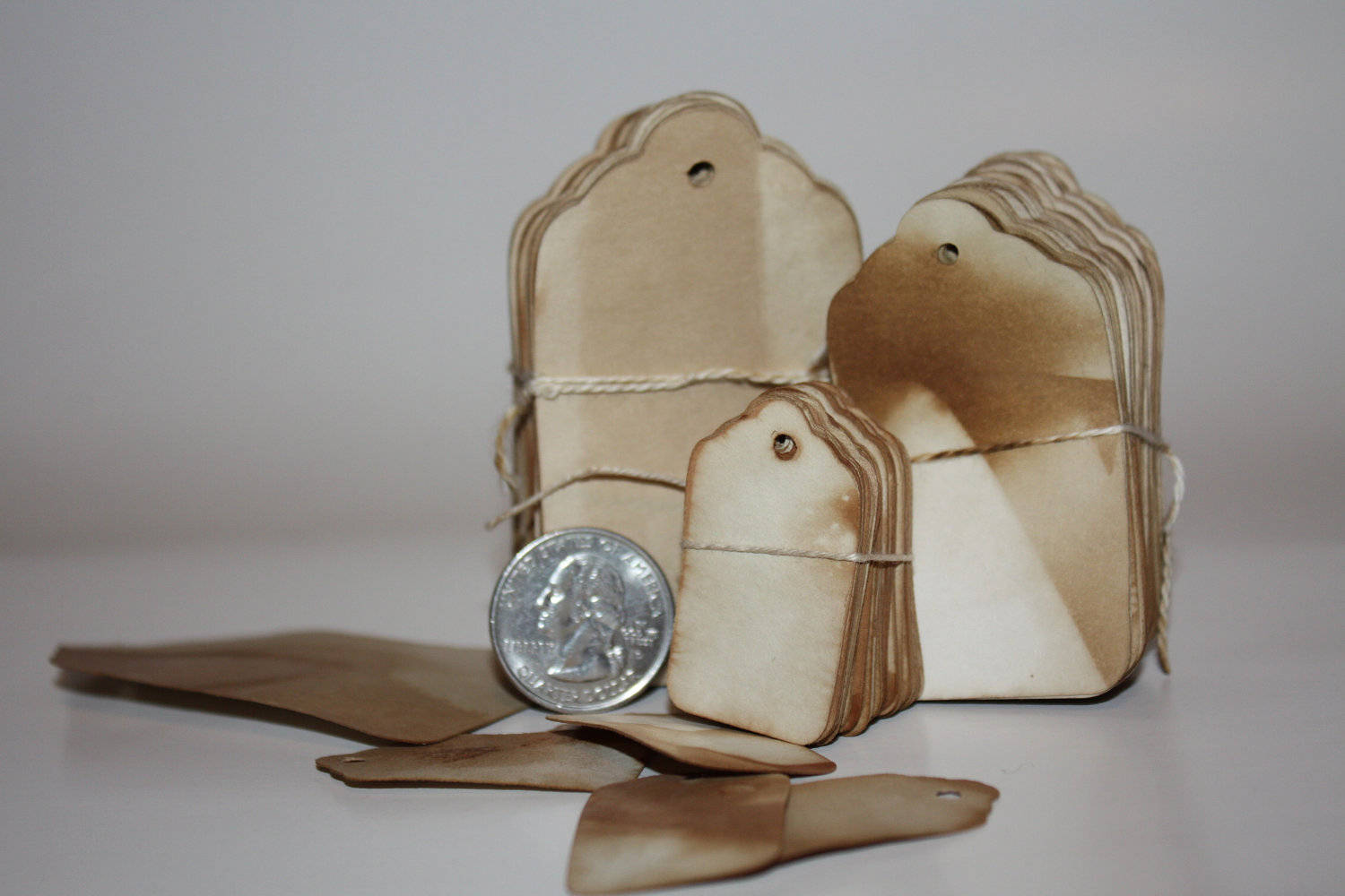 Tea Stained Tag 50 my MEDIUMsize 1 3/8 x 2 1/2 Tea Stained | Etsy