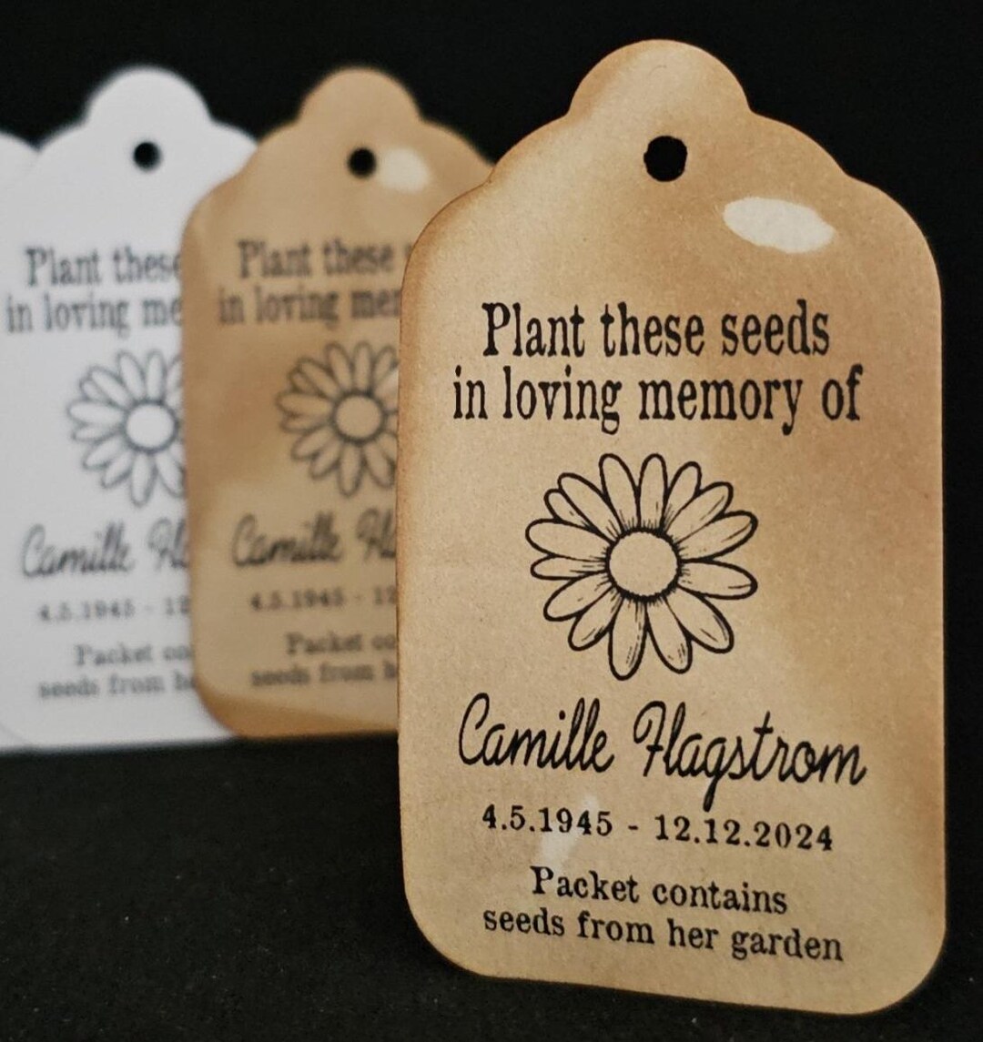 Plant These Seeds in Loving Memory (my Medium, Large or Small Tag ...