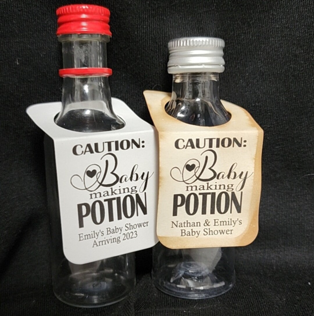 Caution Baby Making Potion (RECTANGLE Tags) 1.5" X 3" With 1" Hanging ...