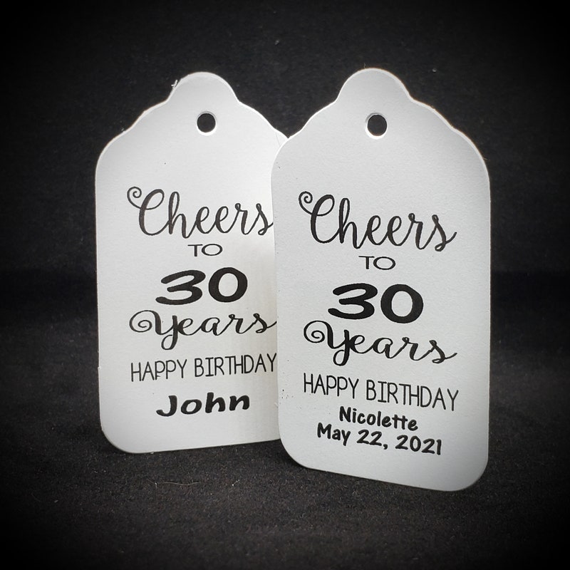 90th Favor Tags - Etsy