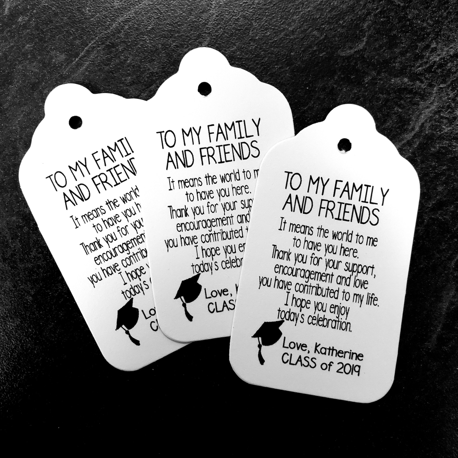 To My Family and Friends my MEDIUM, LARGE or SMALL Tag Personalized ...