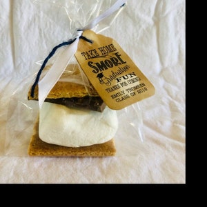 Take Home Smore GRADUATION Fun Thanks for Coming (my MEDIUM Tag) 1 3/8 ...