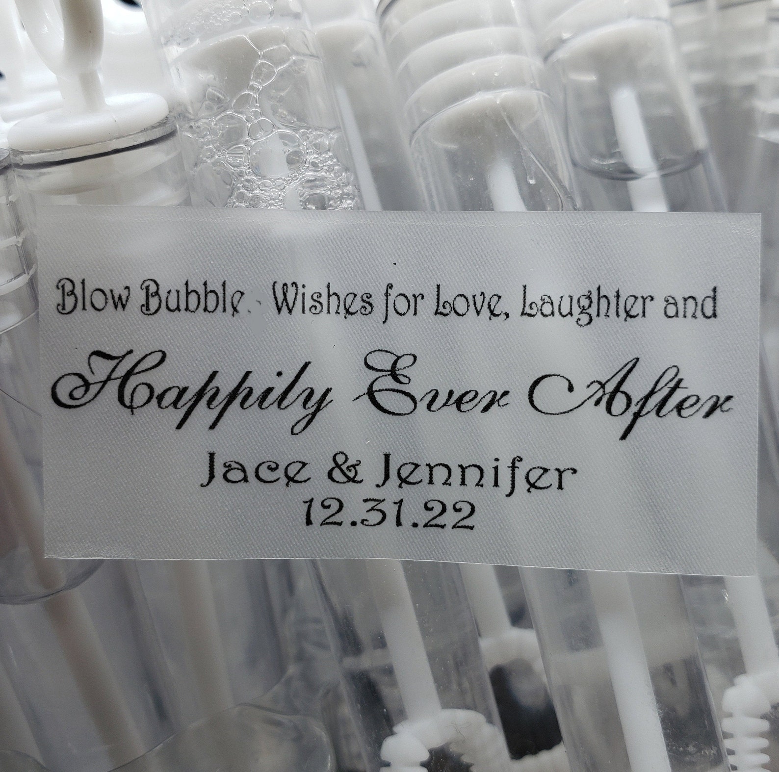 Bubble Wand Sticker (clear Frosted Sticker 1" X 2") Blow Bubbles of ...