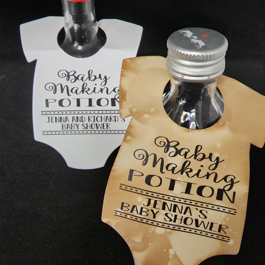 Baby Making Potion (my Large Onesie Shape Tag) 2 1/2" X 3 1/2" With ...
