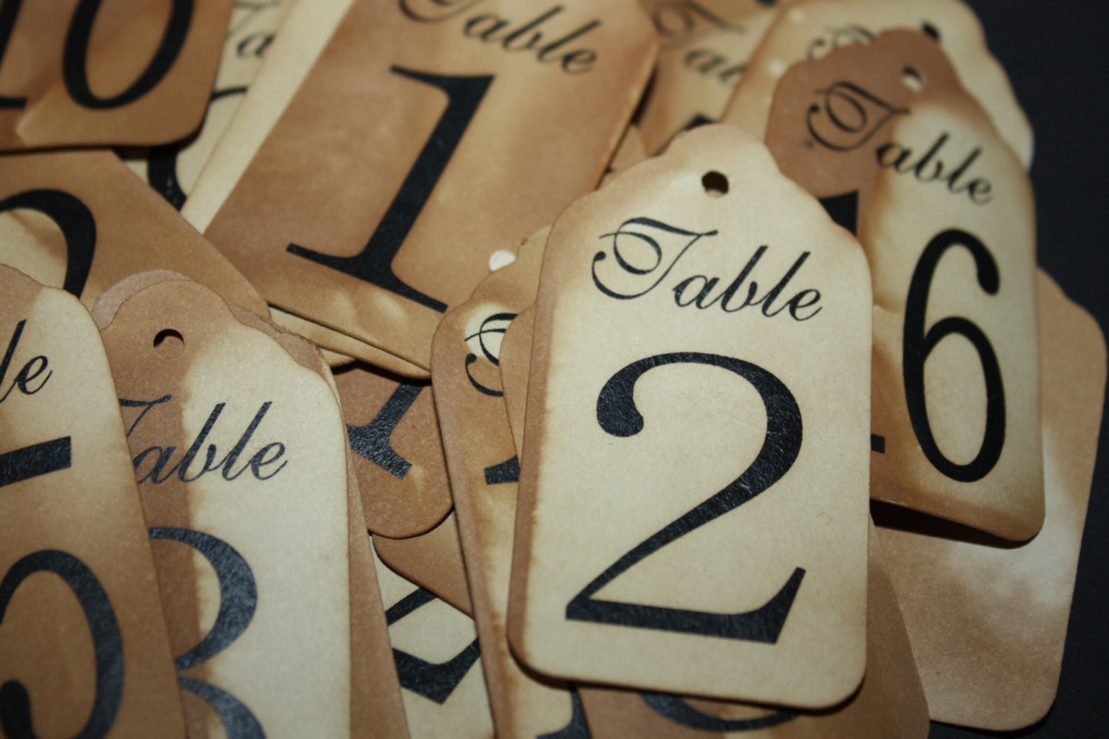 Table Number Tags Seat Placement Cards (my LARGER LARGE Tag) 2 1/8" X 3 ...