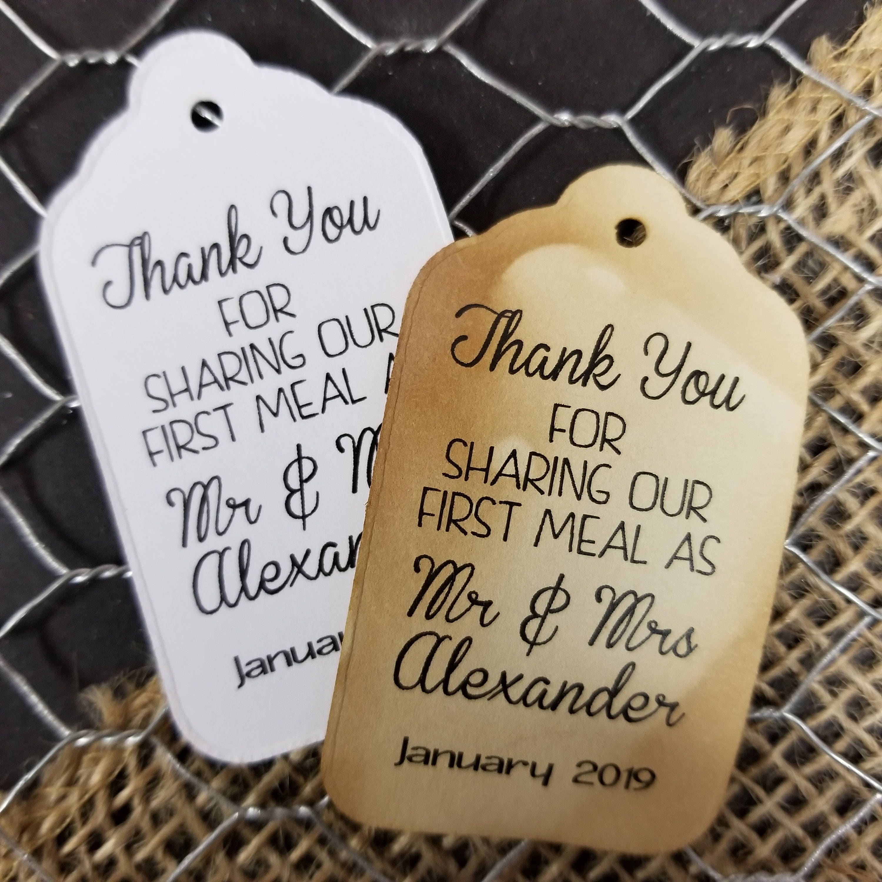 Thank you for Sharing our First Meal as Mr and Mrs my MEDIUM | Etsy