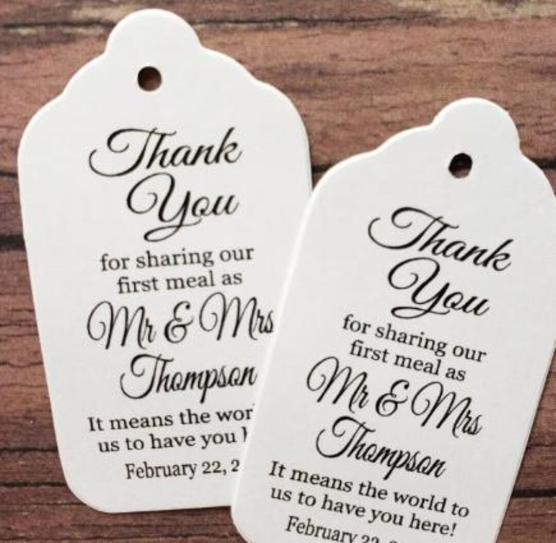 Thank You for Sharing Our First Meal as Mr and Mrs (my MEDIUM, LARGE or ...