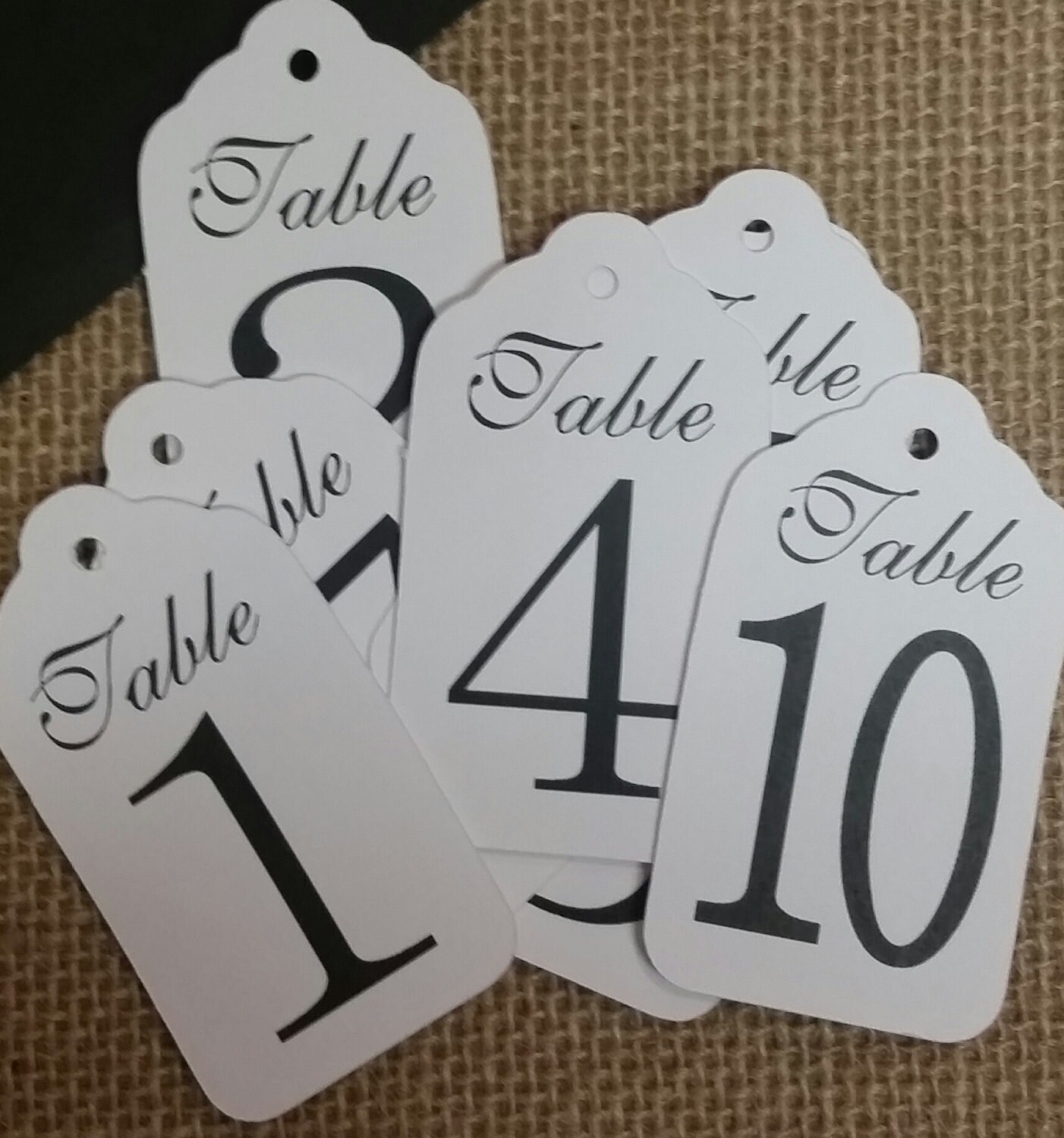 Table Number Tags Seat Placement Cards my LARGER LARGE Tag 2 - Etsy
