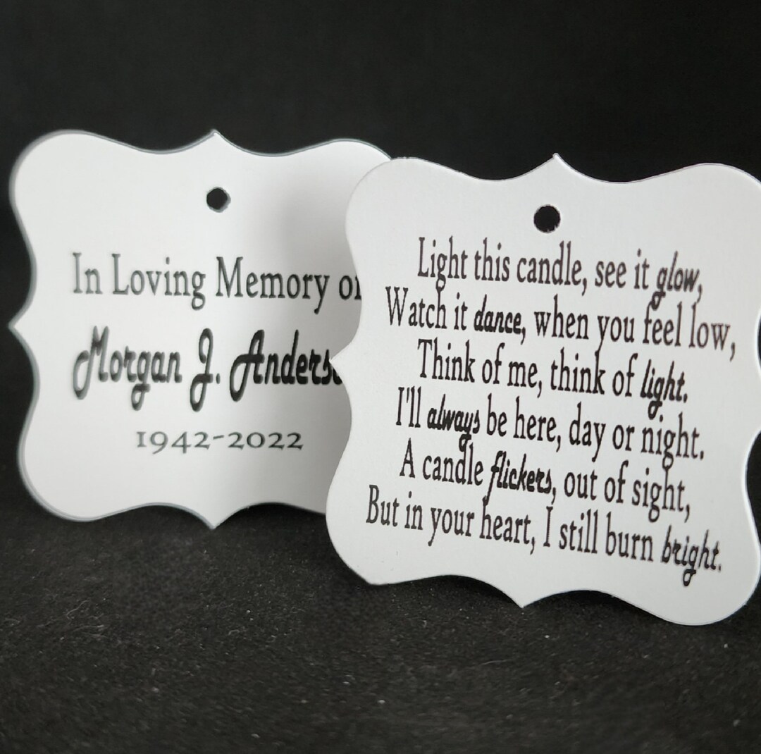 In Loving Memory Light This Candle See It Glow (my Double Sided 2 ...