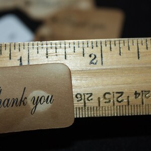 Thank You Favor Tag 100 Extra SMALL 7/8 X 1 5/8 Tag Picks Not Included ...