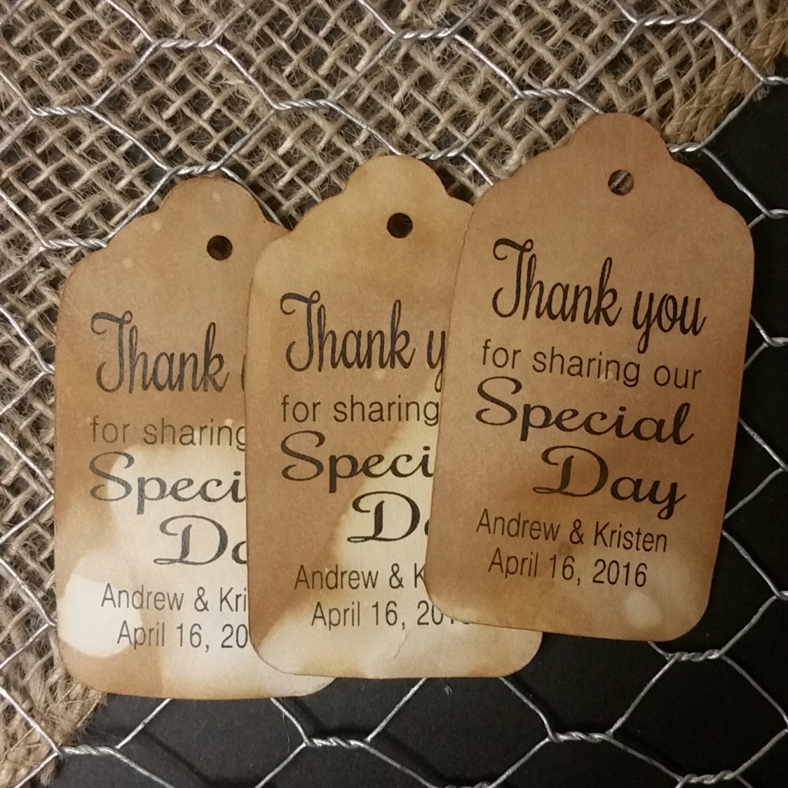 Thank You for Sharing Our Special Day MEDIUM Personalized | Etsy