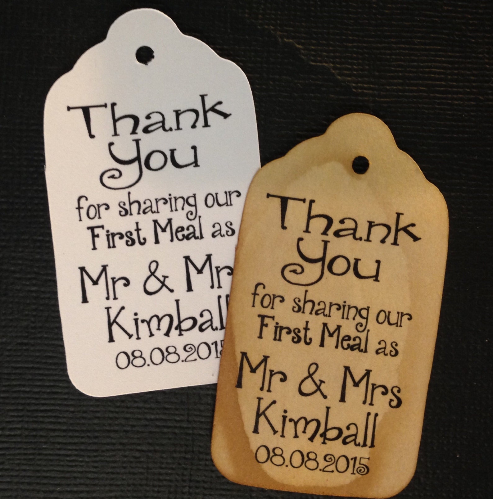 Thank You for Sharing Our First Meal as Mr and Mrs MEDIUM - Etsy