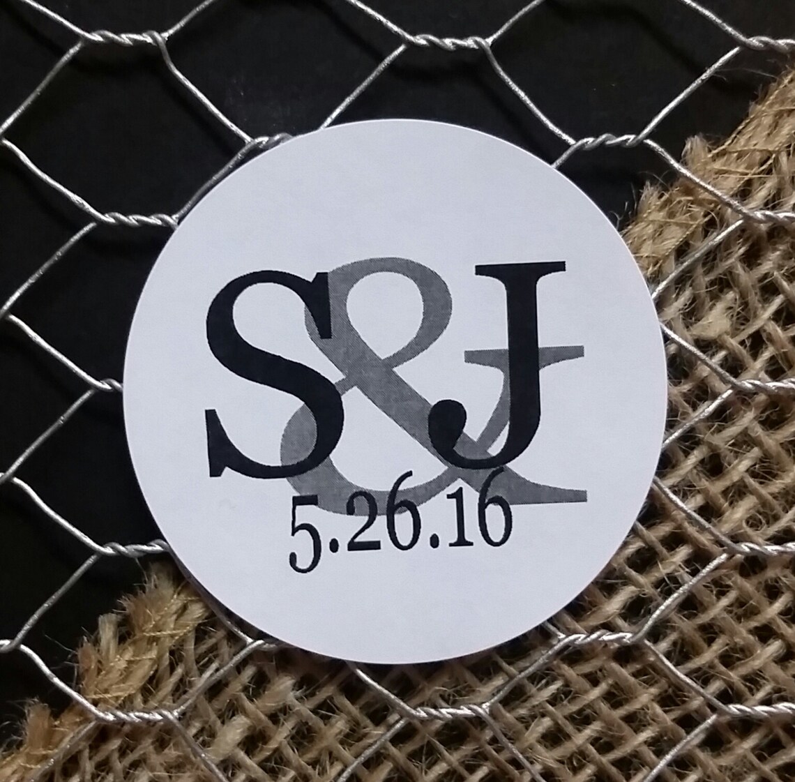 Monogram Sticker 2 STICKER Personalized Wedding - Etsy